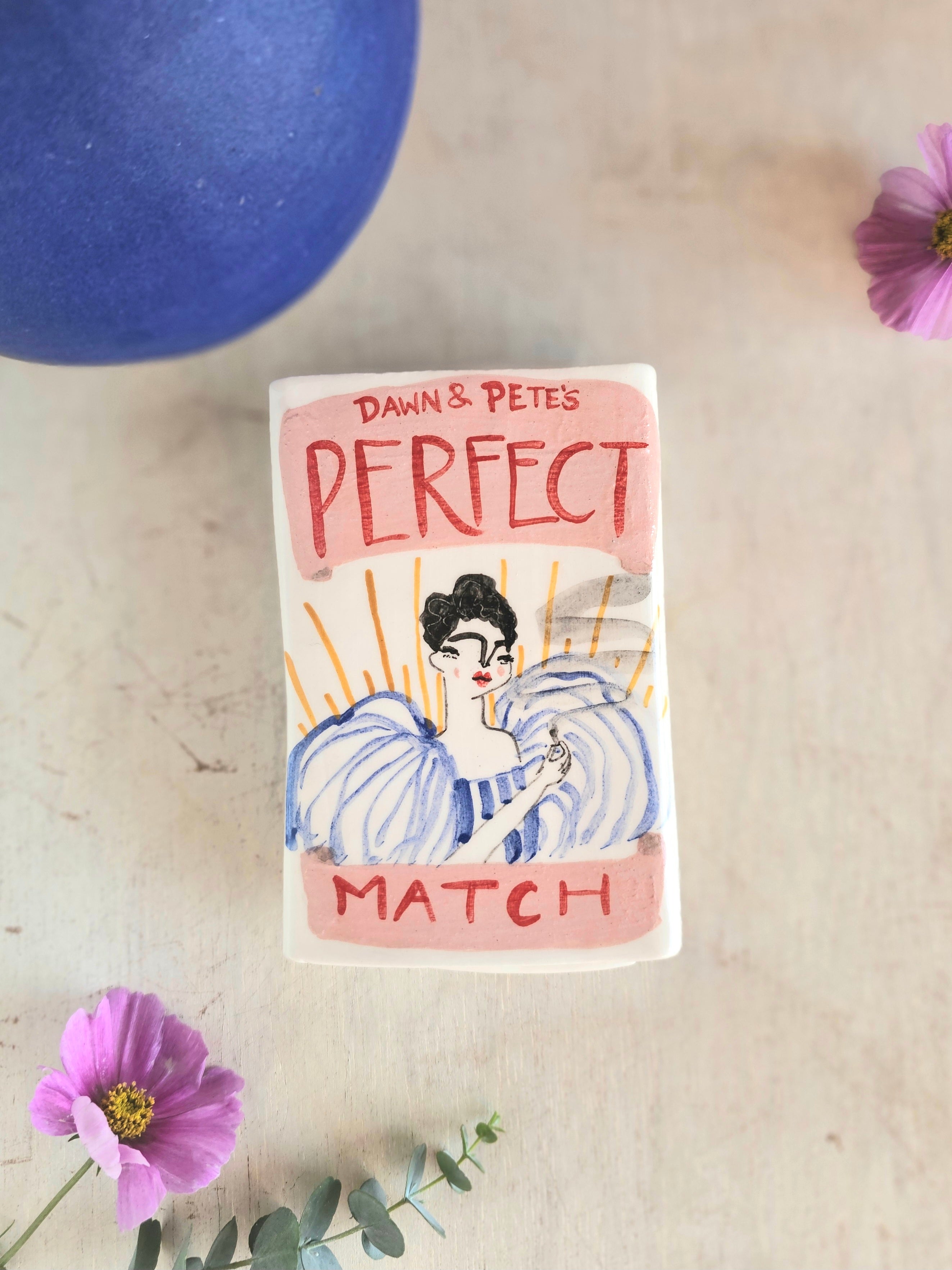 Personalised "Perfect Match" Matchbox (Large) add your names to person ...